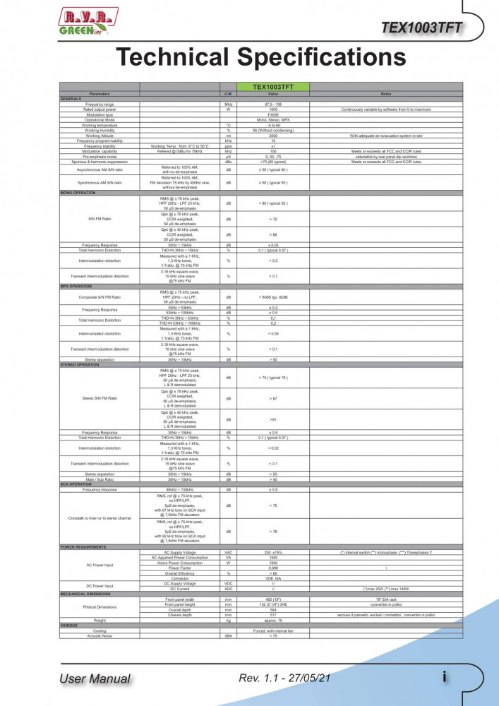 TEX1003TFT manual page 3