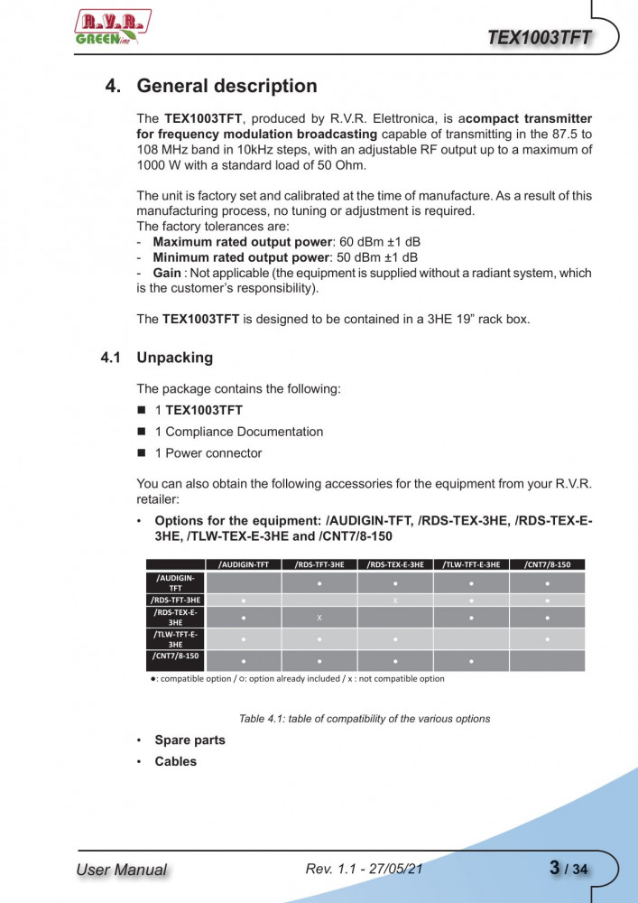 TEX1003TFT manual page 9