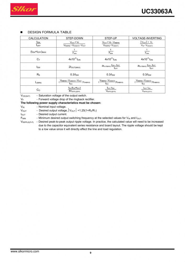 UC33063AG datasheet page 9