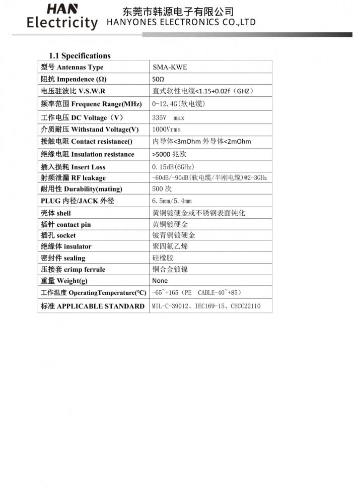 SMA-KWE specification page 2