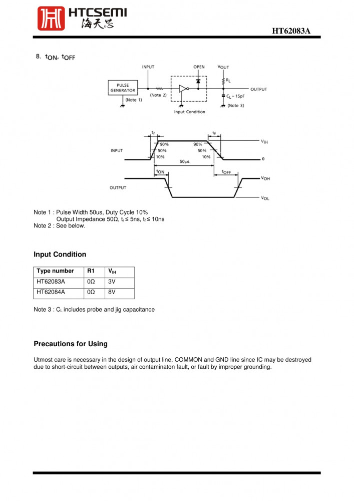 HT62083ARWZ datasheet page 5