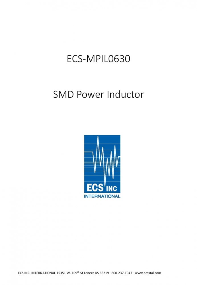 ECS-MPIL0630 datasheet page 1