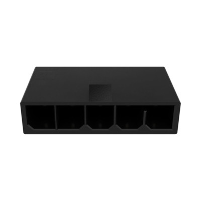 Mini-Fit Max Right-Angle Header, Single Row, Through Hole, 5 Circuits, Matte Tin (Sn) Plating, Black, Glow-Wire Capable, Tray for sale