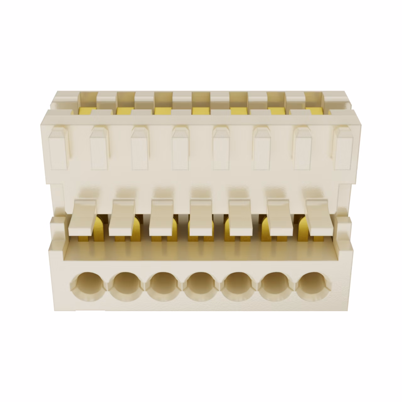 Appli-Mate RAST 2.5 Connector, 2.50mm Pitch, Female, 7 Circuits, Open Endwalls, Gold Plating for sale