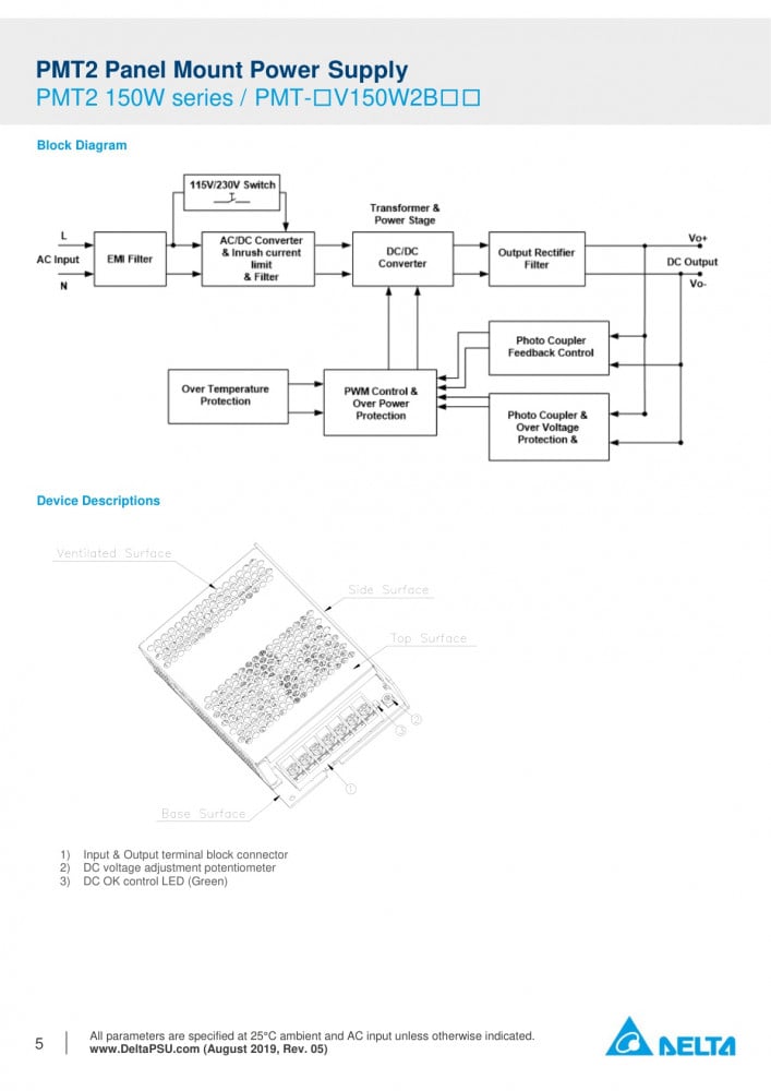 DELTA PMT2 datasheet page 5
