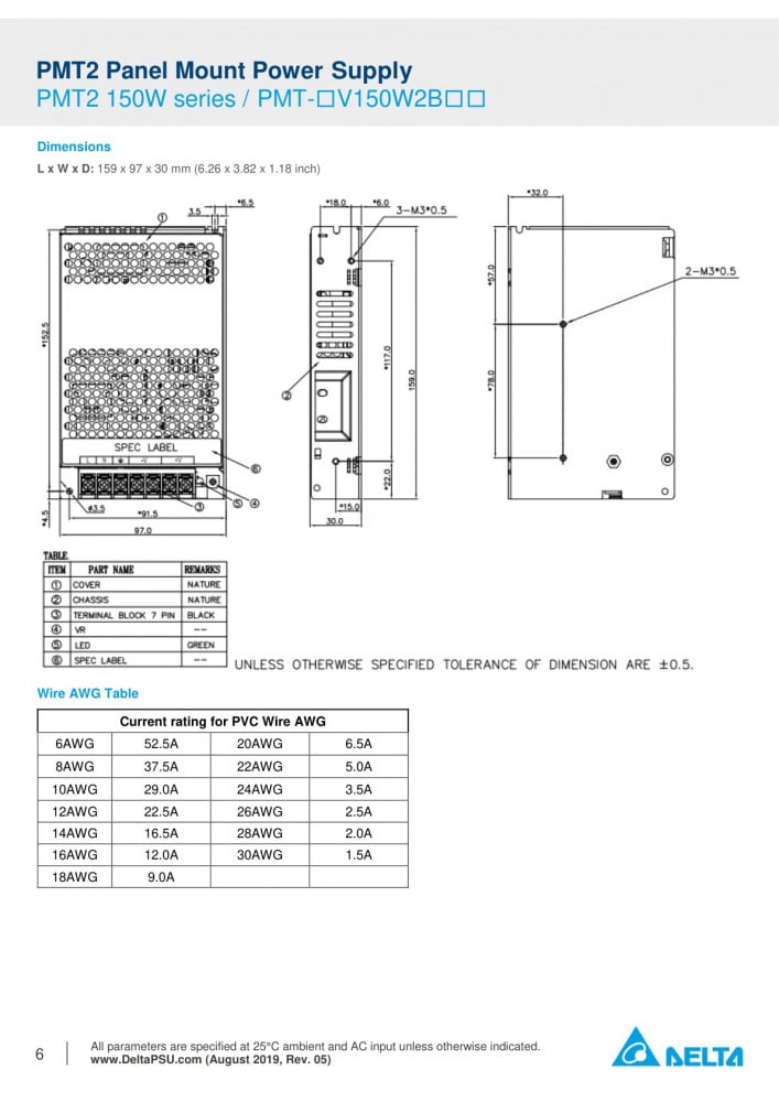 DELTA PMT2 datasheet page 6