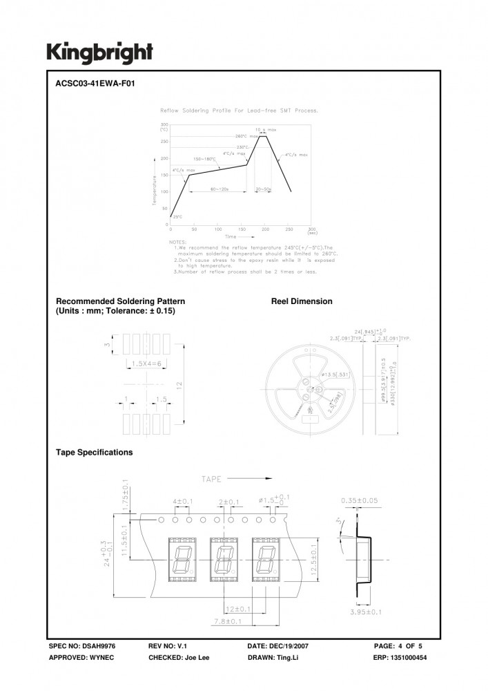 ACSC03-41EWA-F01 datasheet page 4