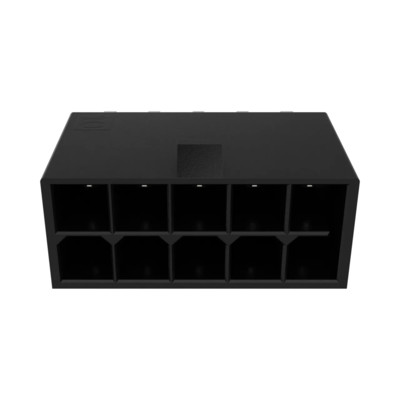 Mini-Fit Max Right-Angle Header, Dual Row, Through Hole, 10 Circuits, Matte Tin (Sn) Plating, Black, Glow-Wire Capable, Tray for sale