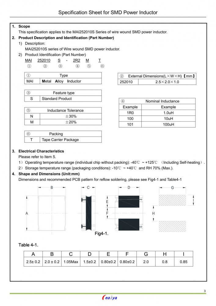 MAI252010S-R47MT datasheet page 3