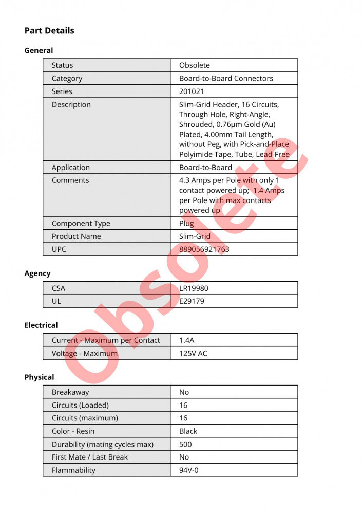 MOLEX 2010215216 document image, page 2
