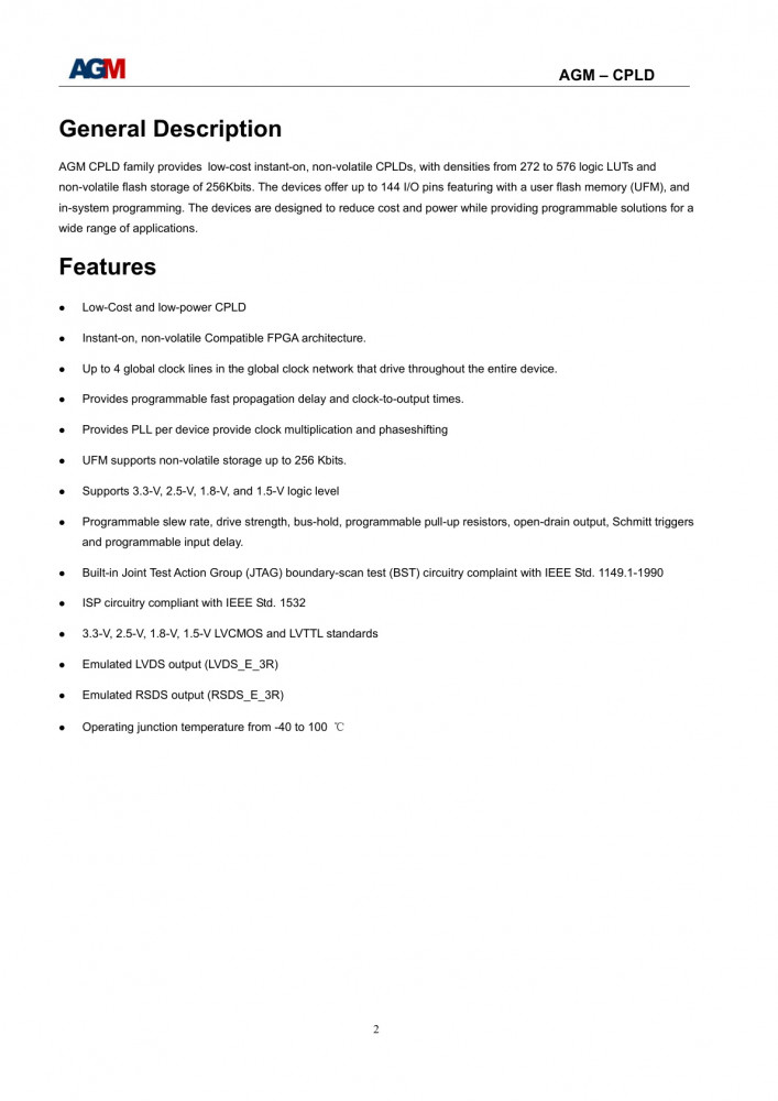 AG576SL100 datasheet page 2