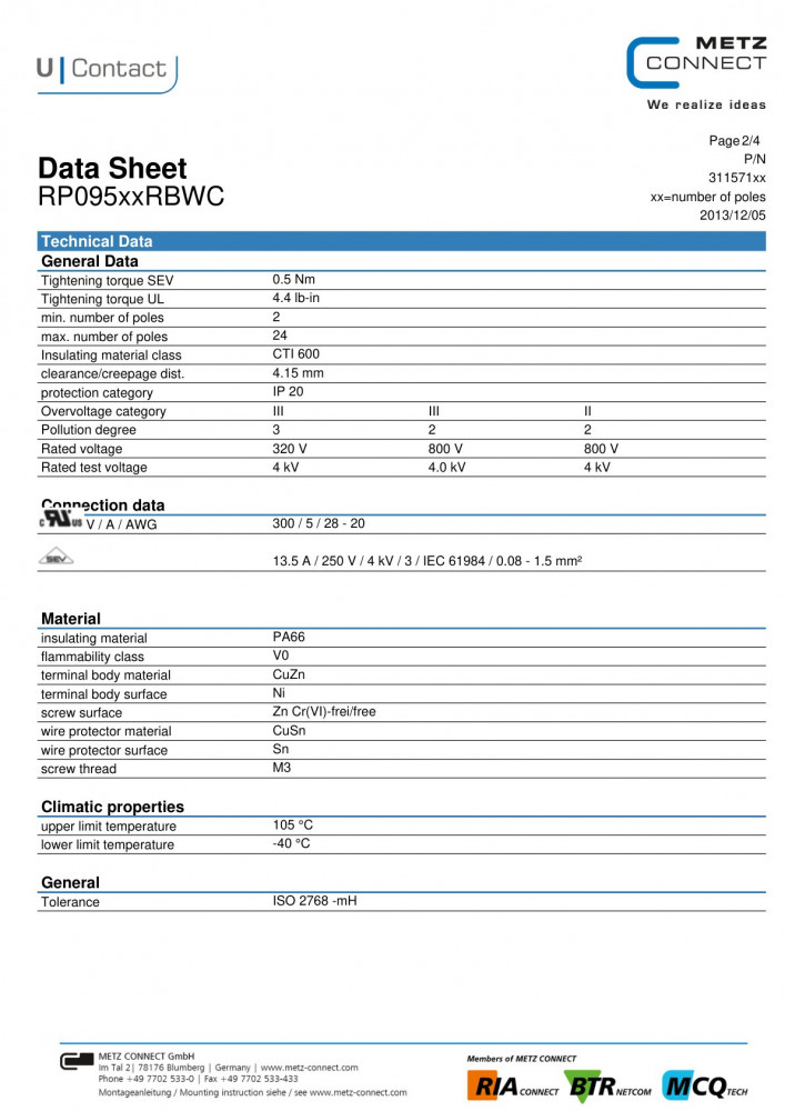 METZ CONNECT 31157103 datasheet page 2