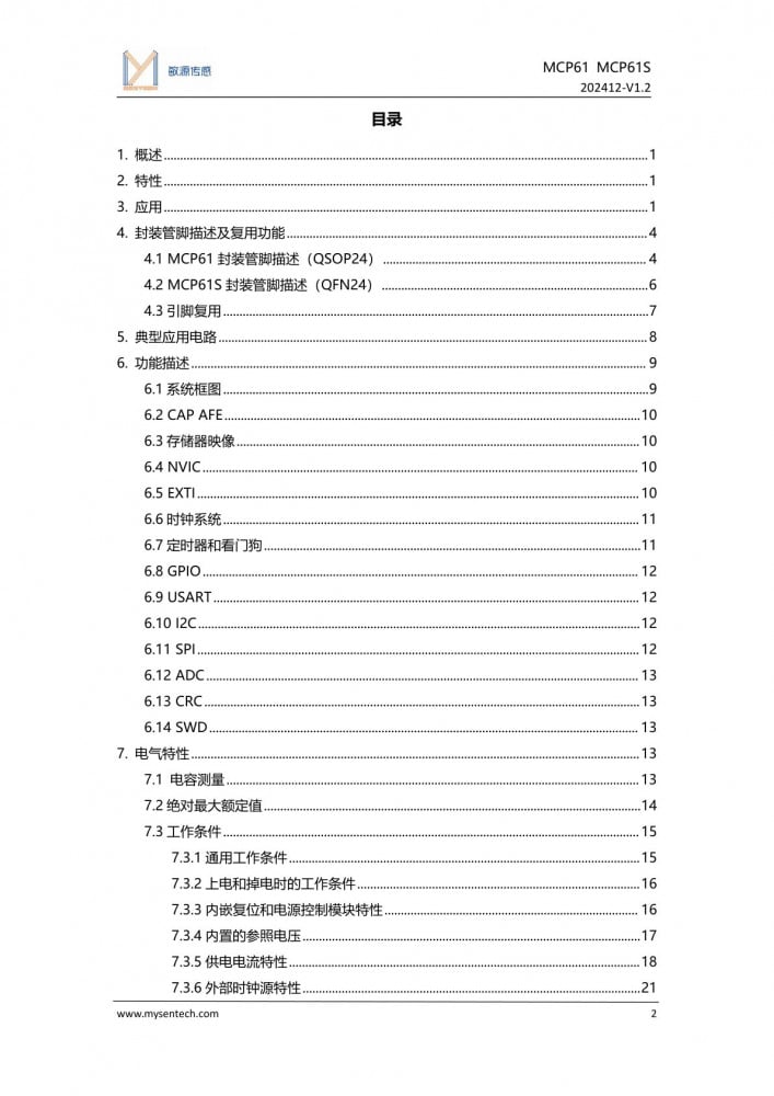 MCP61 datasheet page 2