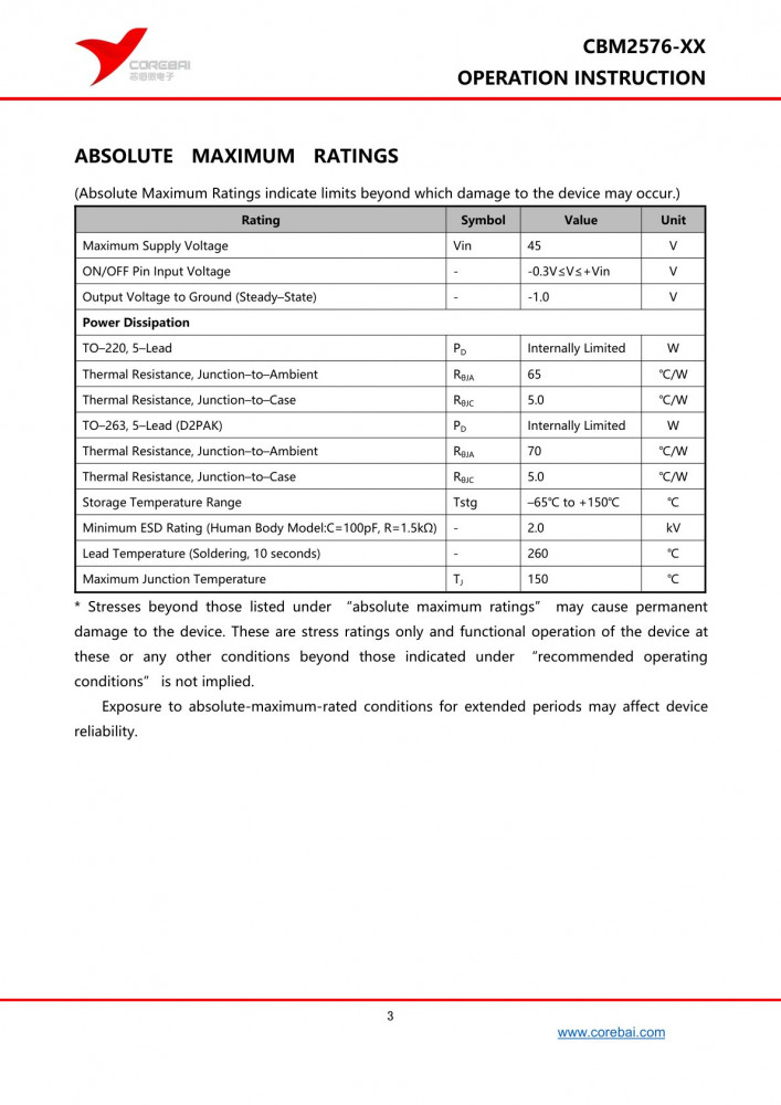 CBM2576 datasheet page 3