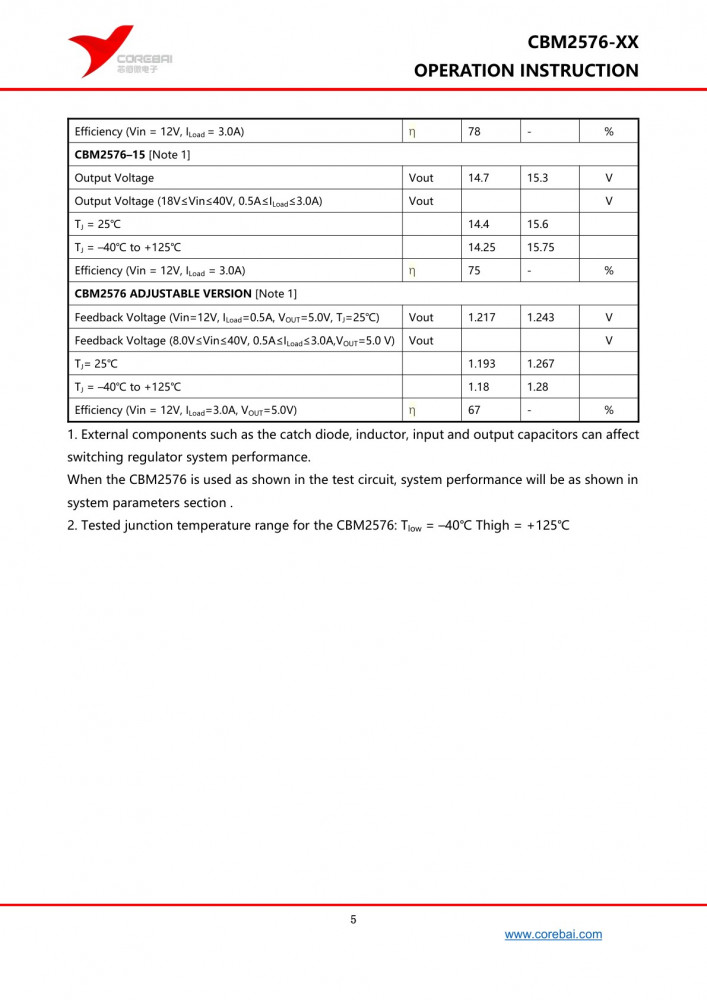 CBM2576 datasheet page 5