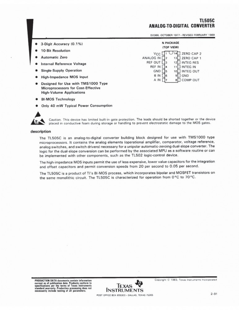 TL505CN datasheet page 2