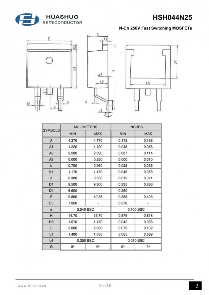 HSH044N25 datasheet page 5