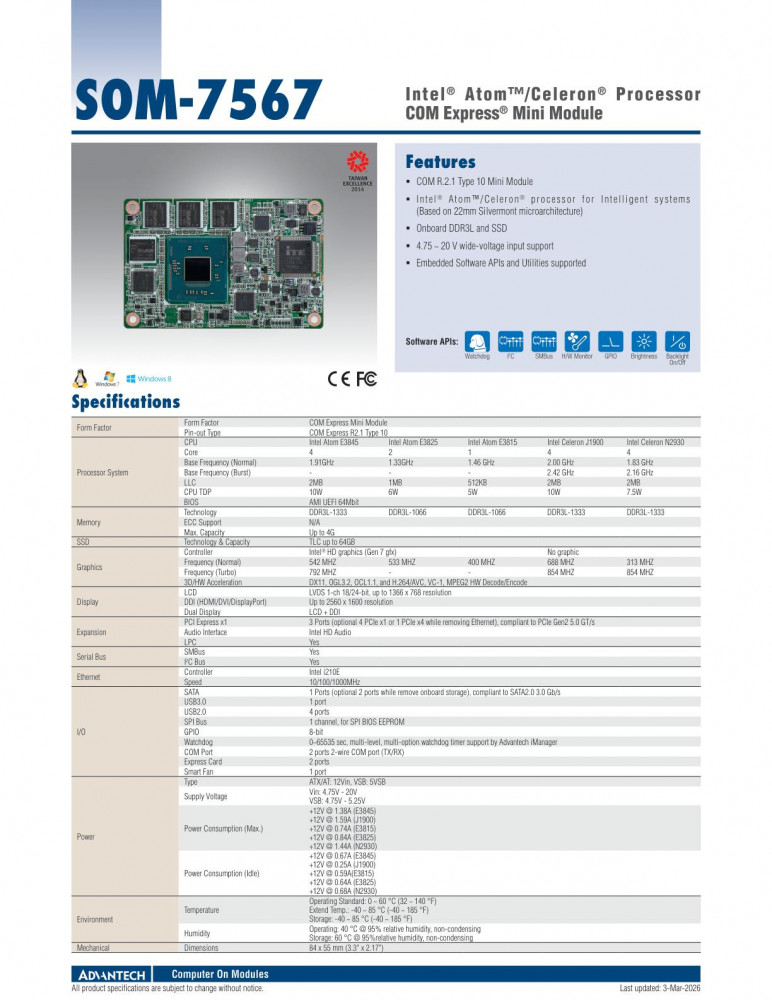 SOM-7567 technical document page 1