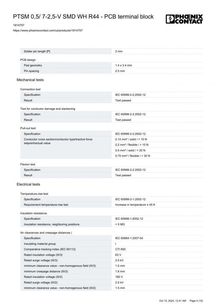 Phoenix Contact 1814757 technical document page 4
