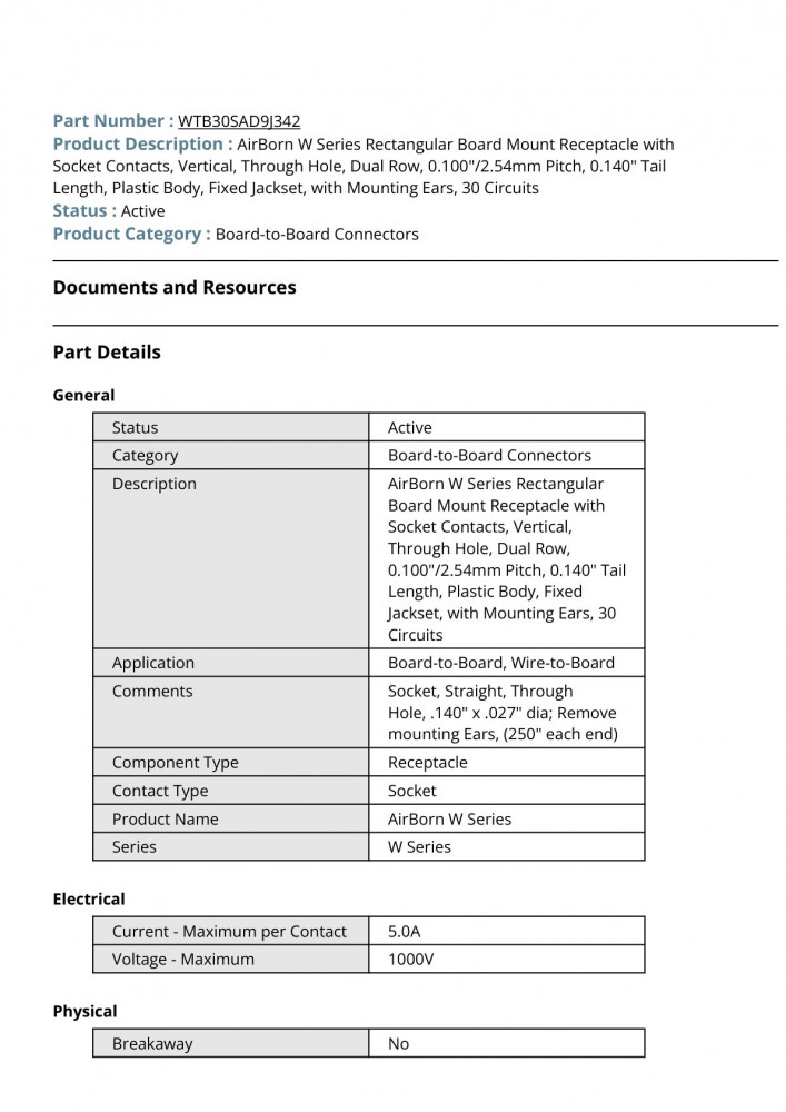 WTB30SAD9J342 technical document image 1