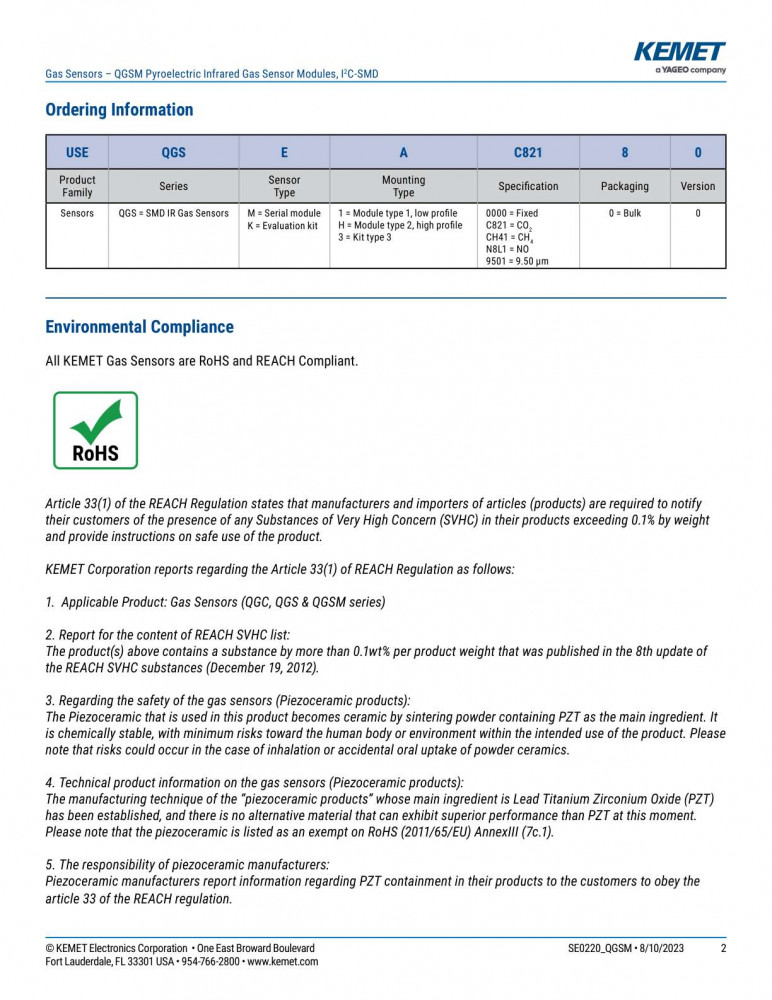 KEMET document page 2