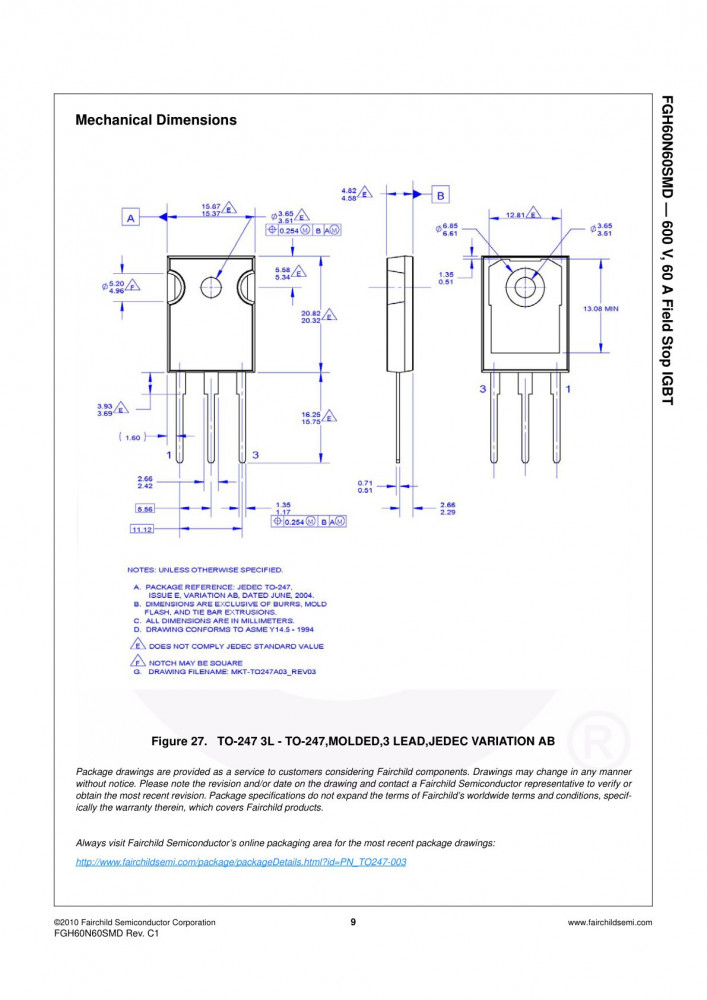 FGH60N60SMD datasheet page 10