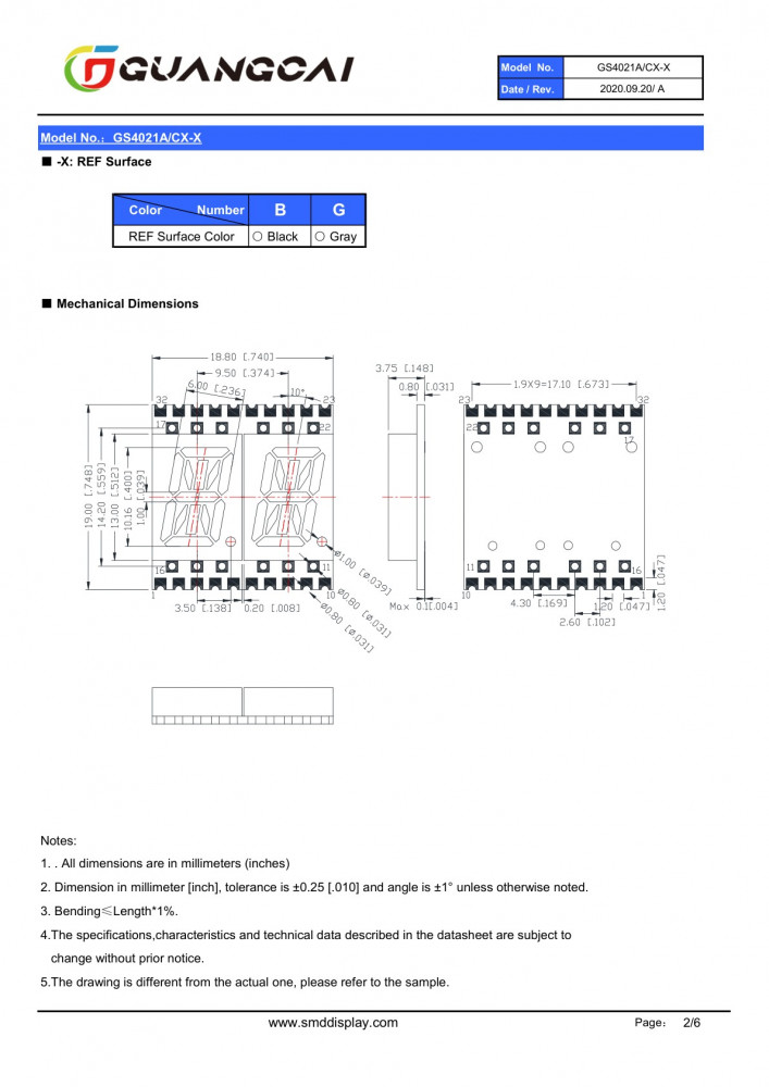GS4021CW-G product specification page 2