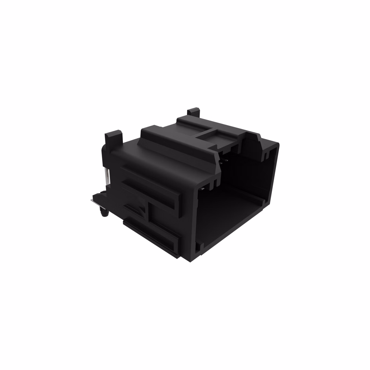Stac64 Hybrid Header, 14 Circuits, Right-Angle, Polarization A, ThermaVolt Pin Alignment Plate, Black, Tray for sale