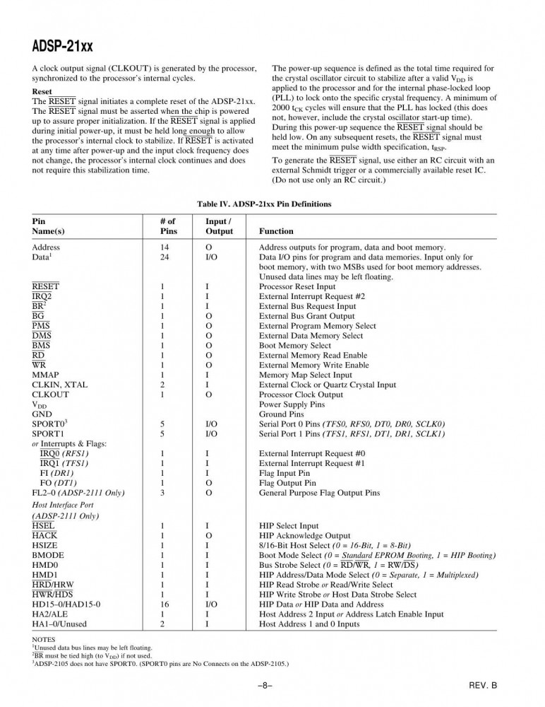 ADSP-2111 datasheet page 9