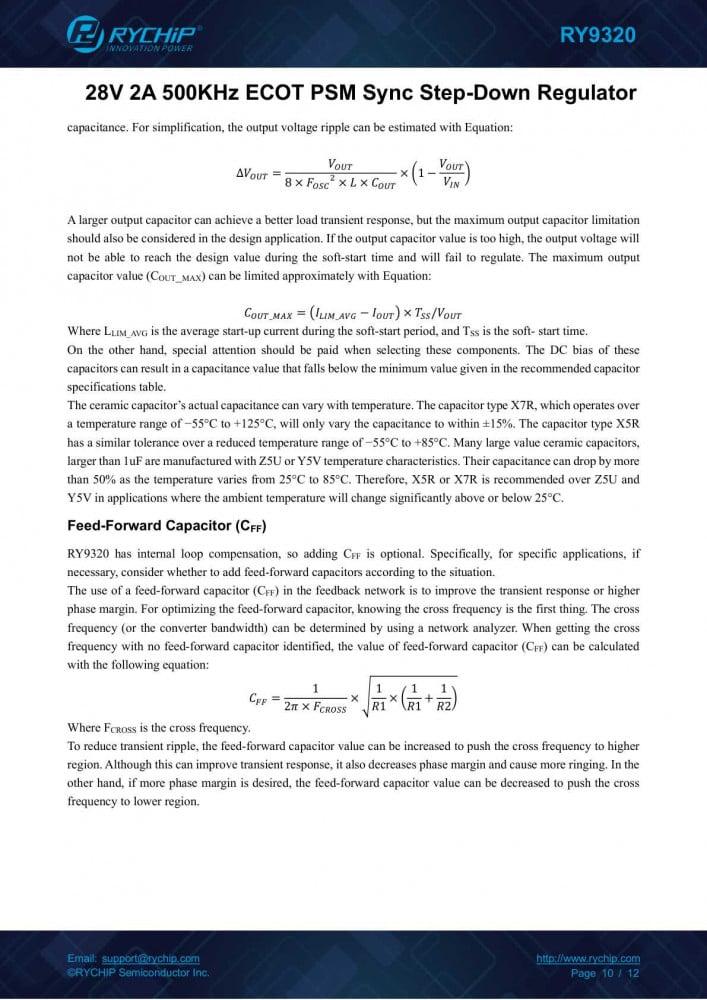 RY9320AT6 datasheet page 10