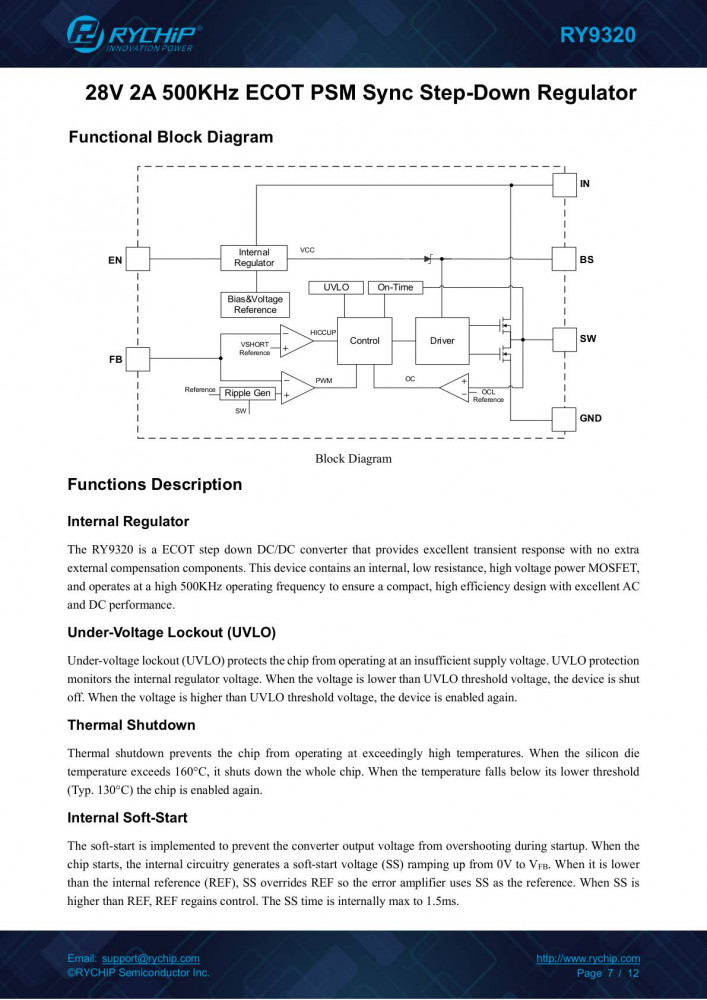 RY9320AT6 datasheet page 7