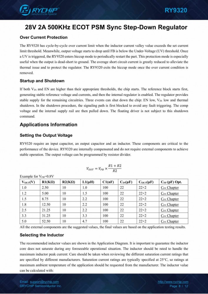 RY9320AT6 datasheet page 8