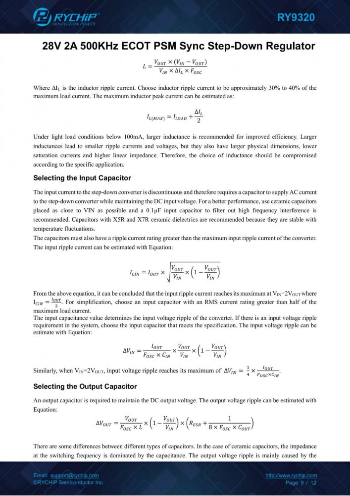 RY9320AT6 datasheet page 9