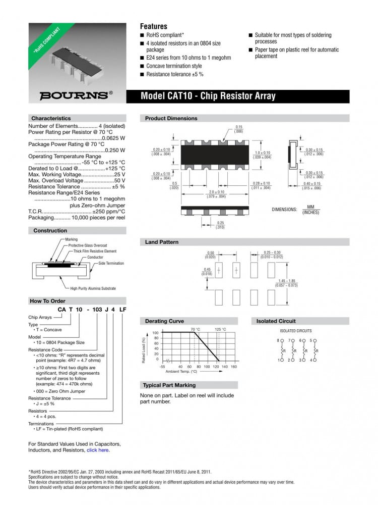 BOURNS CAT10-470J4LF datasheet page 1