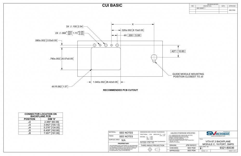 Amphenol 9321-80036 technical drawing page 2