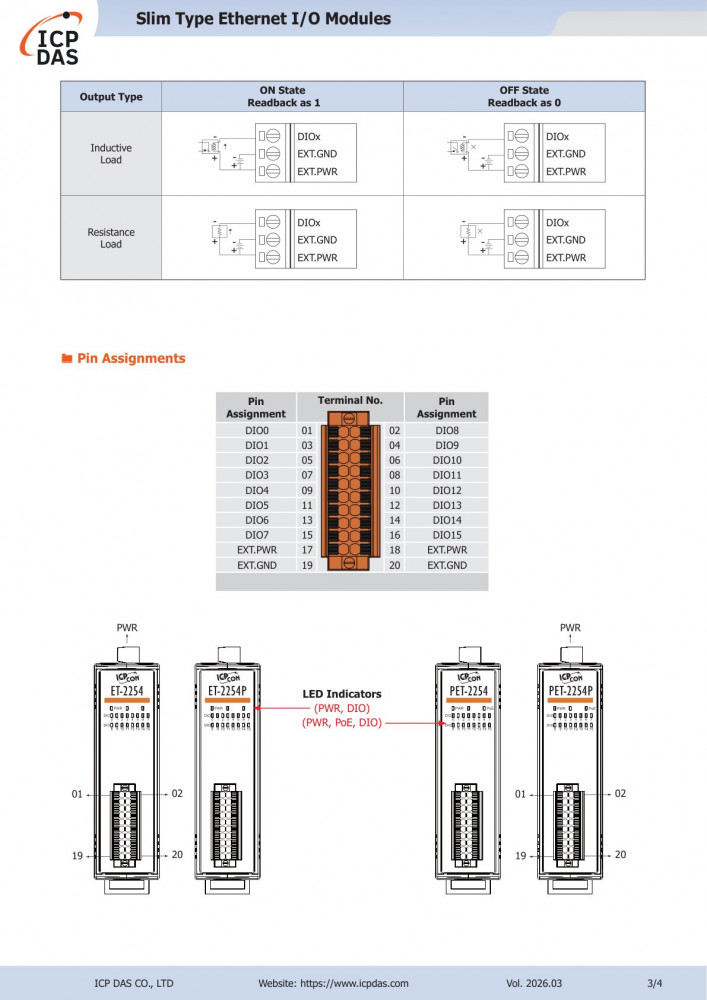 ET-2254P technical document page 3