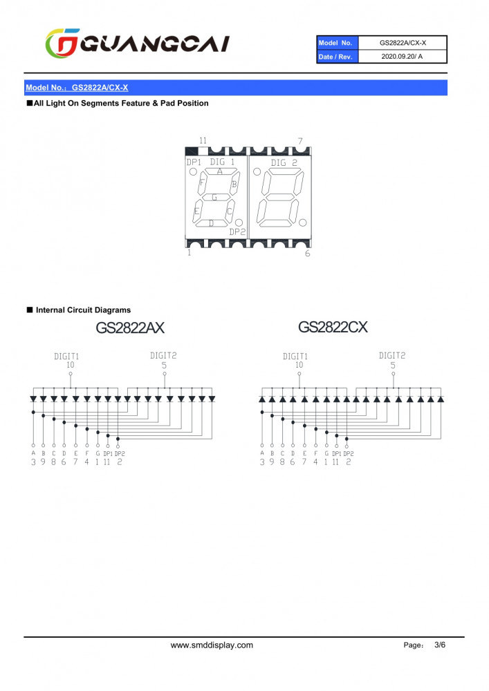 GS2822 technical document page 3