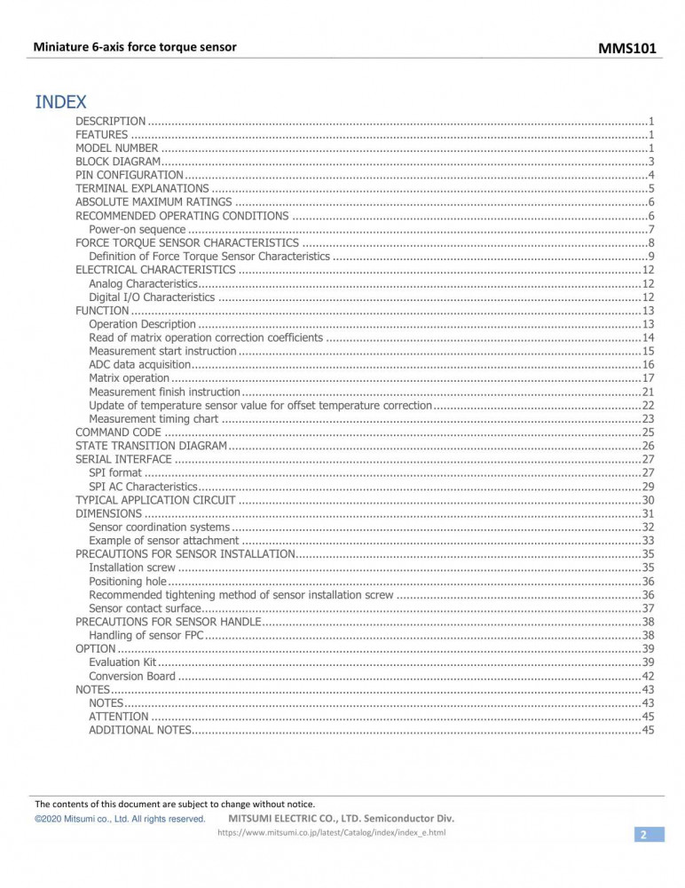 MMS101 datasheet page 2