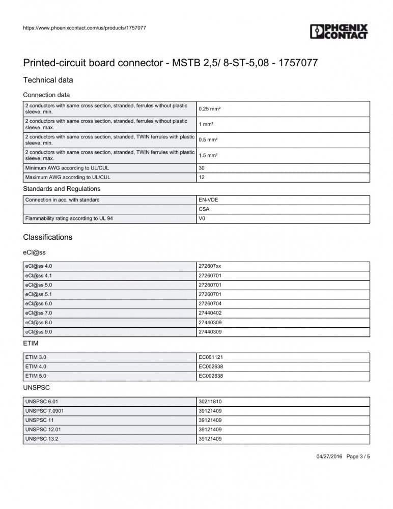 Phoenix Contact 1757077 technical document page 3