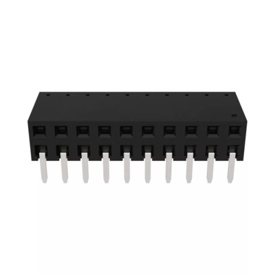 C-Grid III PCB Receptacle, 2.54mm Pitch, Dual Row, Right-Angle, Shrouded, 20 Circuits, 0.12µm Gold (Au) Flash Plating, Straight PCB Pins for sale