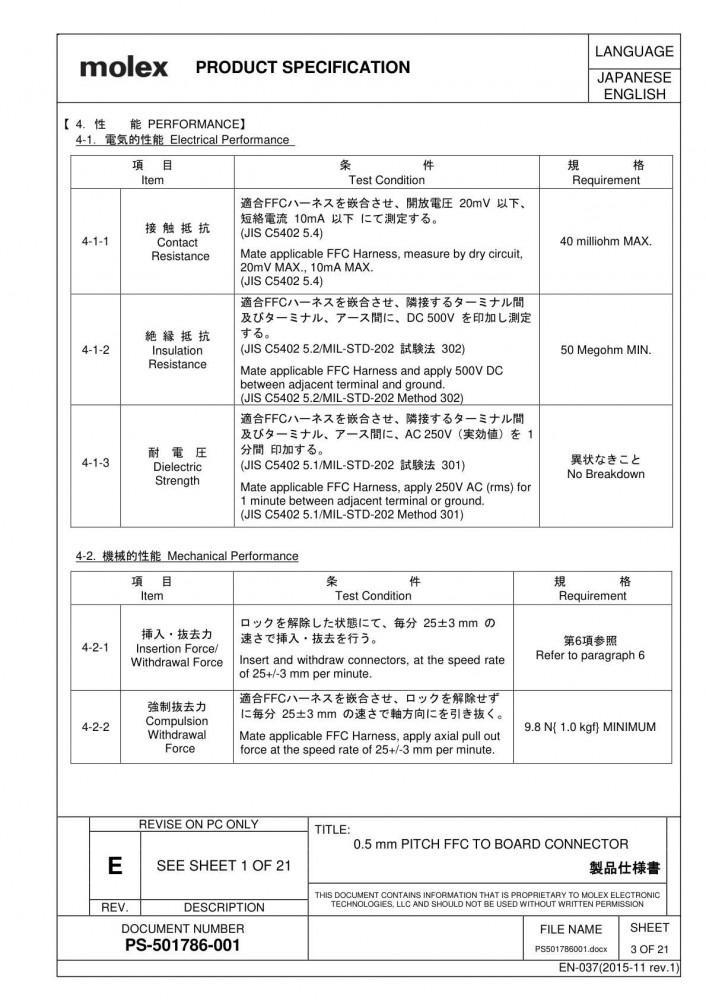 Product specification page 3