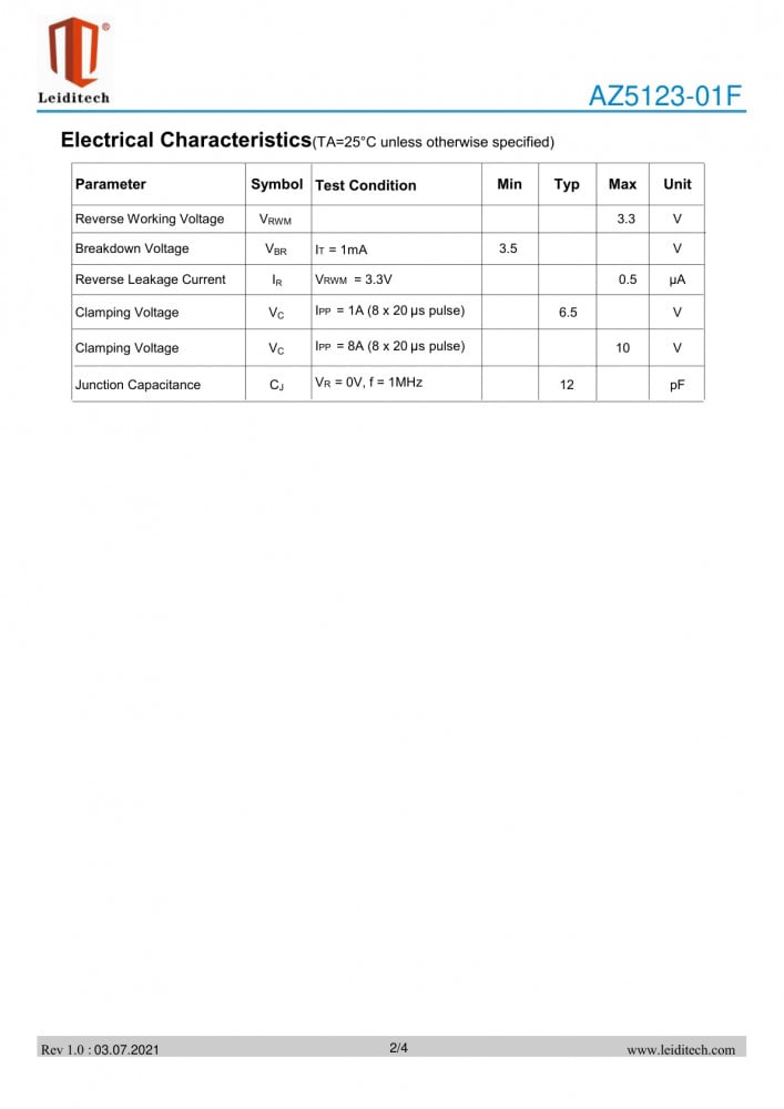 AZ5123-01F datasheet page 2