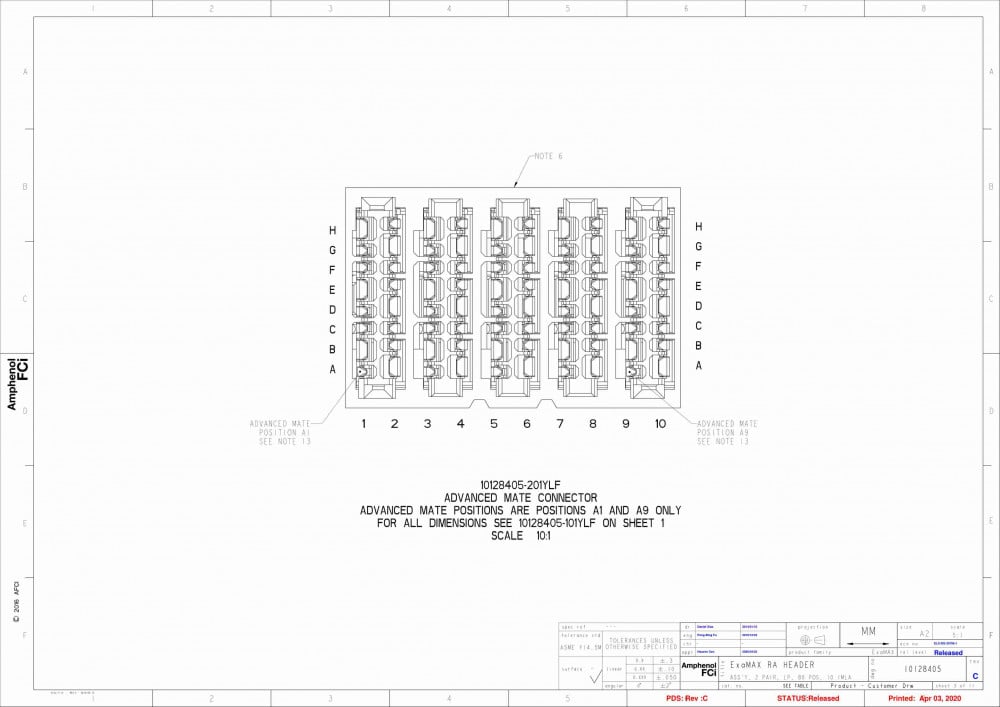 Amphenol 10128405 drawing page 3