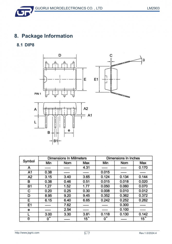 LM2903 technical document page 5