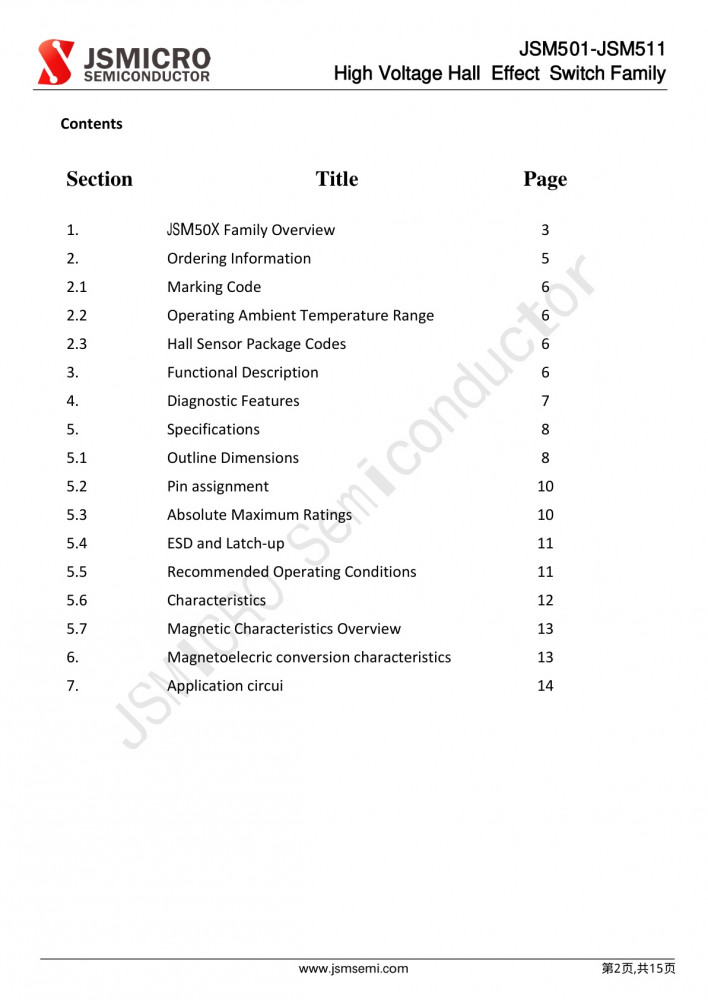 JSM507 technical document page 2