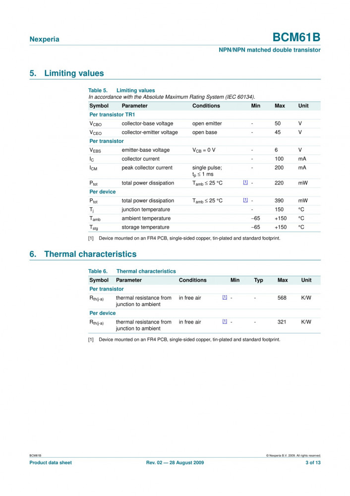 BCM61B datasheet page 3