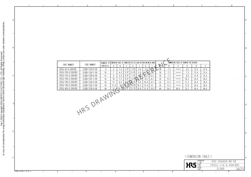 HRS FH33J-12S-0.5SH(99) mounting instructions page 3