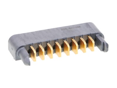 EXTreme Ten60Power Right-Angle Plug with Side Guides, 3 DC Power Circuits, 30 Signal Circuits, 3 DC Power Circuits, Press Fit Tail