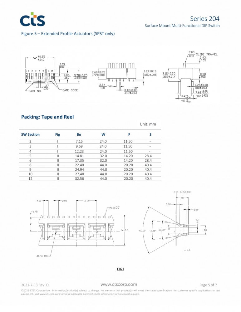 CTS Series 204 datasheet page 5