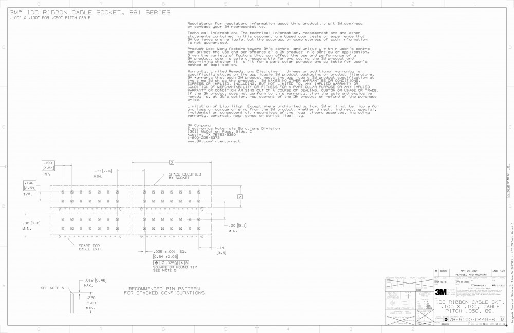 3M 89110-0101 technical document page 3